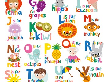 Abc illustration | Etsy