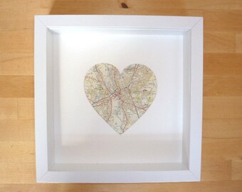 Heart shaped map | Etsy