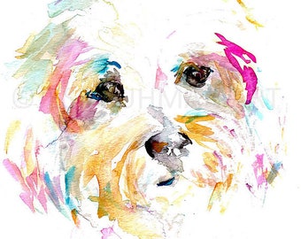 Abstract dog art | Etsy