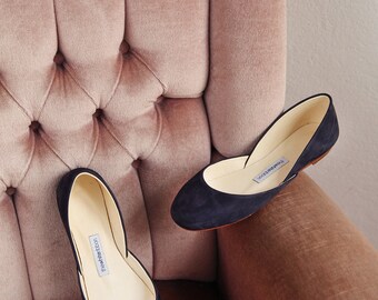 Blue ballet flats | Etsy