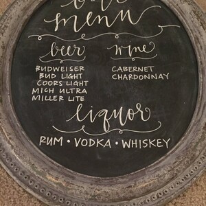 Chalkboard bar menu | Etsy