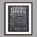Assistant Principal Gift Assistant Principal Chalkboard Style