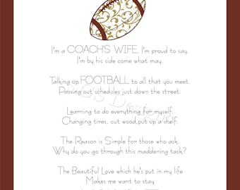 Football poem | Etsy