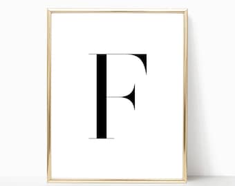 F monogram | Etsy