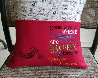 Motorcycle pillow | Etsy