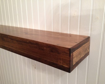 Wood floating shelf | Etsy