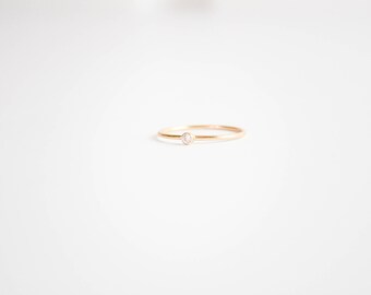 Clear stone ring | Etsy