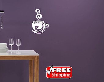 Coffee shop decals | Etsy