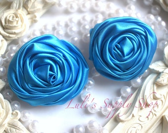 Satin ribbon roses | Etsy