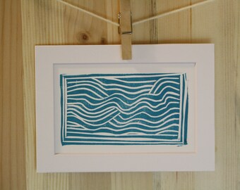 Small linocut | Etsy