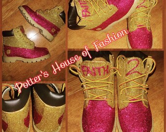 Glitter timberlands | Etsy