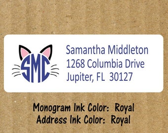 Cat address labels | Etsy