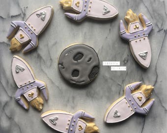 Rocket ship cookies | Etsy