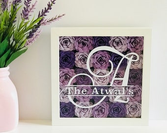 Monogrammed frame | Etsy