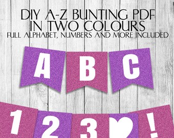 Printable American Flag Bunting Alphabet Bunting printable