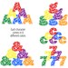Digital Alphabet Letters Clipart Set-Rainbow Pixels-Pixel