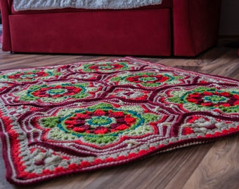 Crochet floor rug | Etsy
