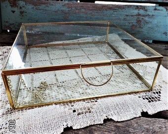 Vintage glass box | Etsy