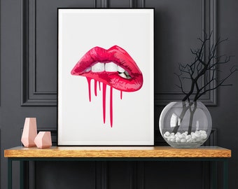Lips poster | Etsy