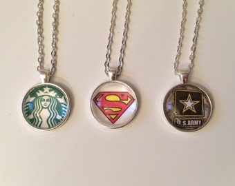 Custom logo necklace | Etsy