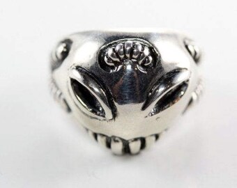 UFO Ring in Sterling silver silver UFO ring silver flying