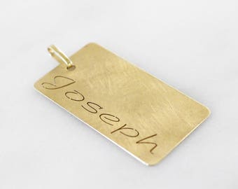 14k gold dog tags | Etsy