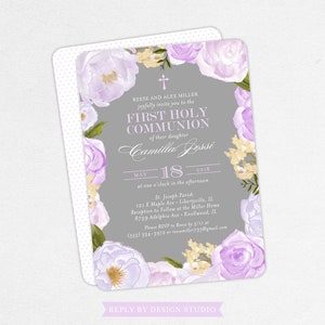 Purple invitations | Etsy