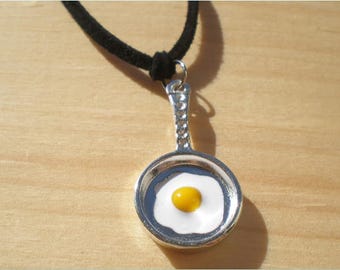Frying Egg in Pan Necklace T3