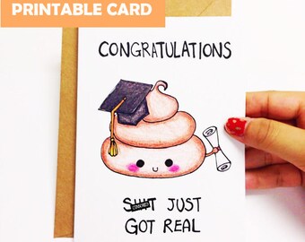 Pun graduation card | Etsy