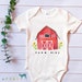 Farm Girl Red Barn Country Baby Girl Infant Toddler