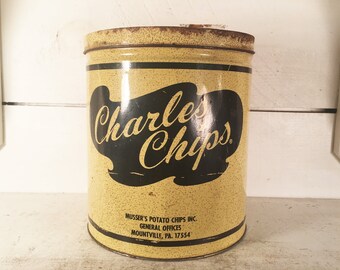 Potato chip tin | Etsy