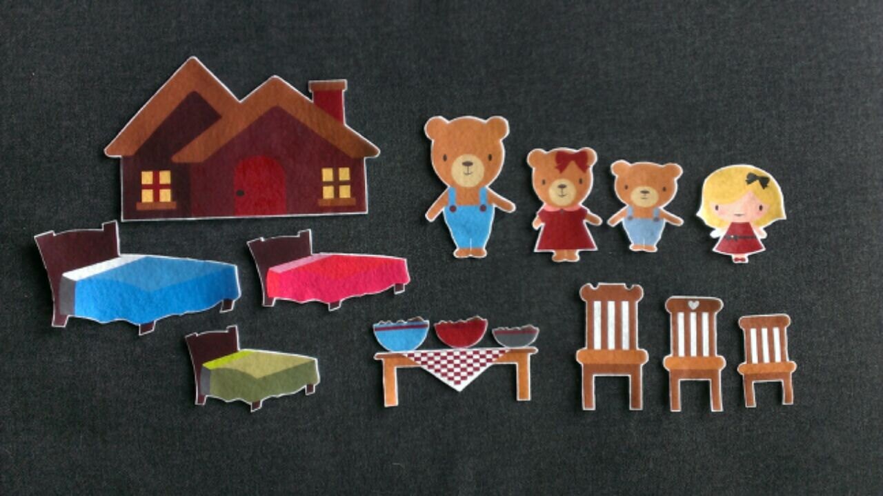 Goldilocks And The Three Bears Felt Board Story 1 // Flannel