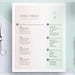 Mint Green Resume Template/ Pastel CV Template/ Mint Green CV