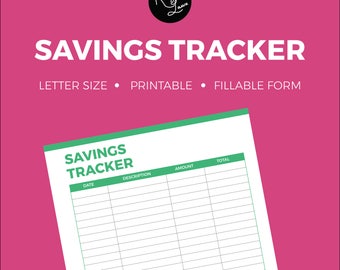 Printable Editable 52 week savings tracker budget binder
