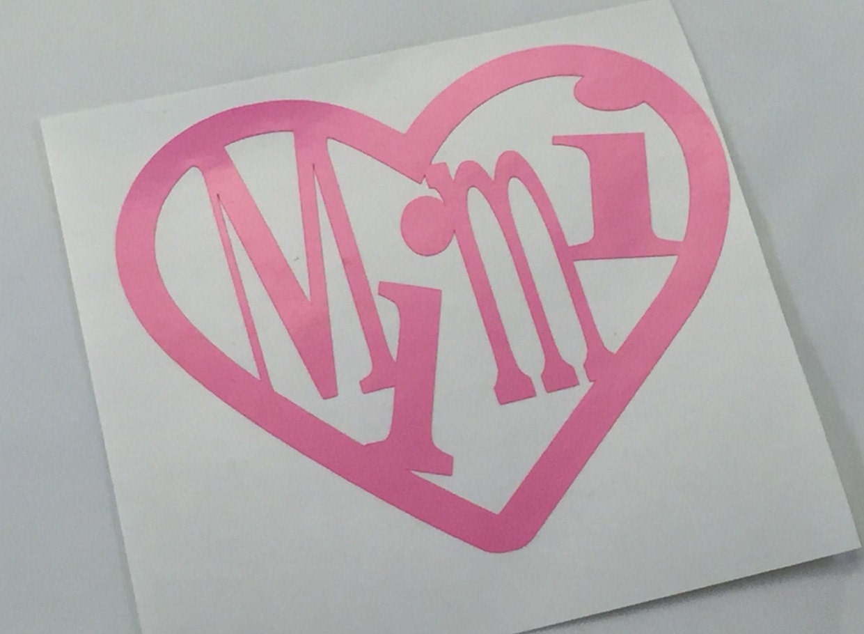 Mimi Heart Vinyl Decal