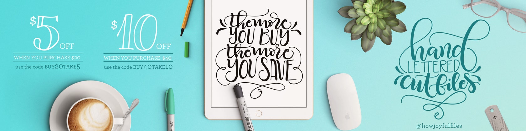 Hand-lettered SVG cut files for Cricut & by howjoyfulfiles on Etsy