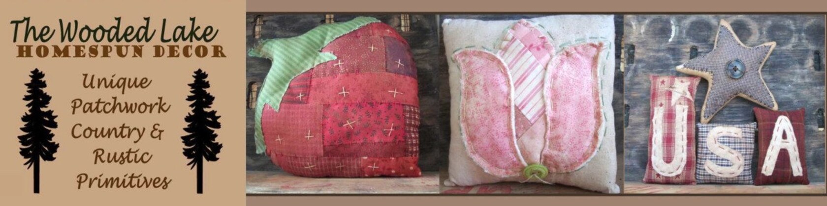 Primitive patchwork original country and rustic by thewoodedlake